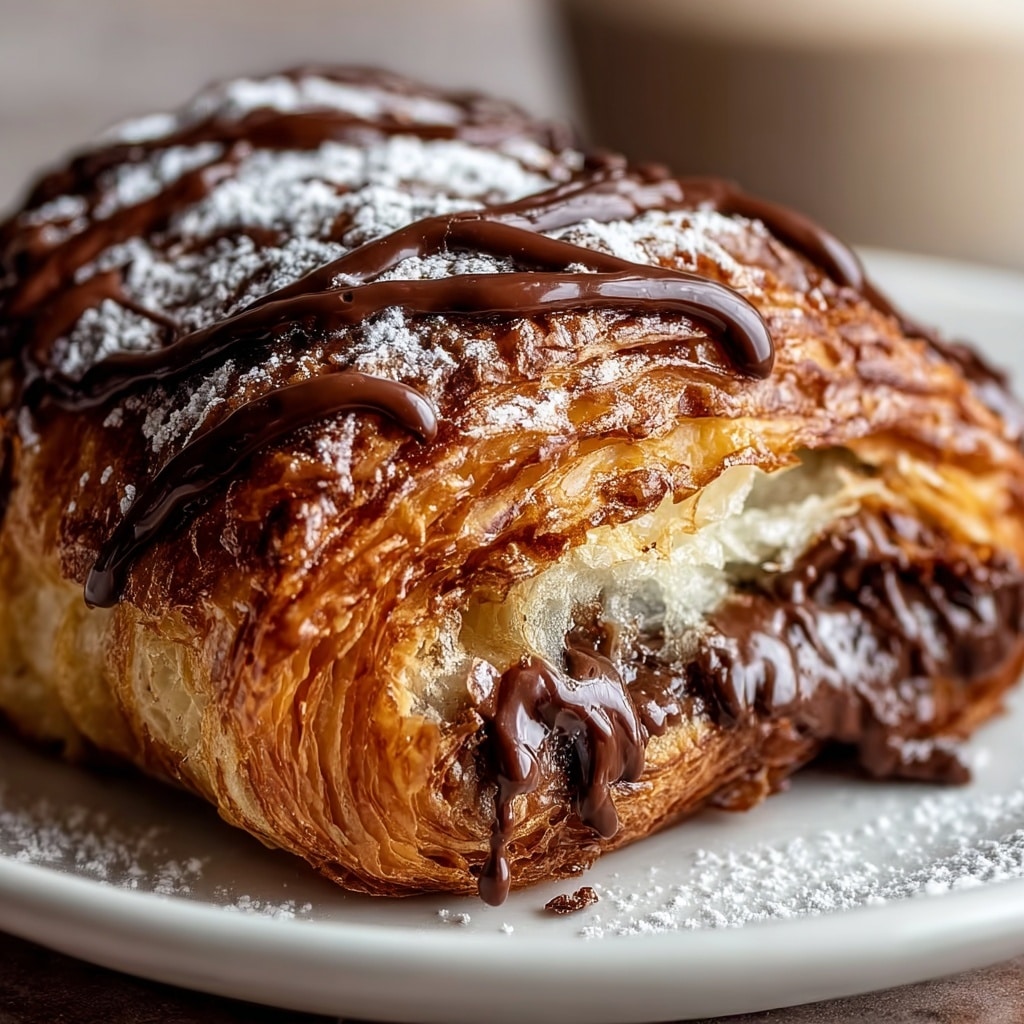 Chocolate Croissant Breakfast Bake with Flaky Layers - Irresistible & Gooey