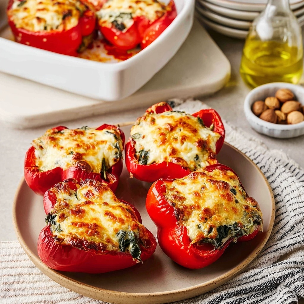 Spinach and Ricotta Stuffed Peppers: Creamy & Colorful Comfort